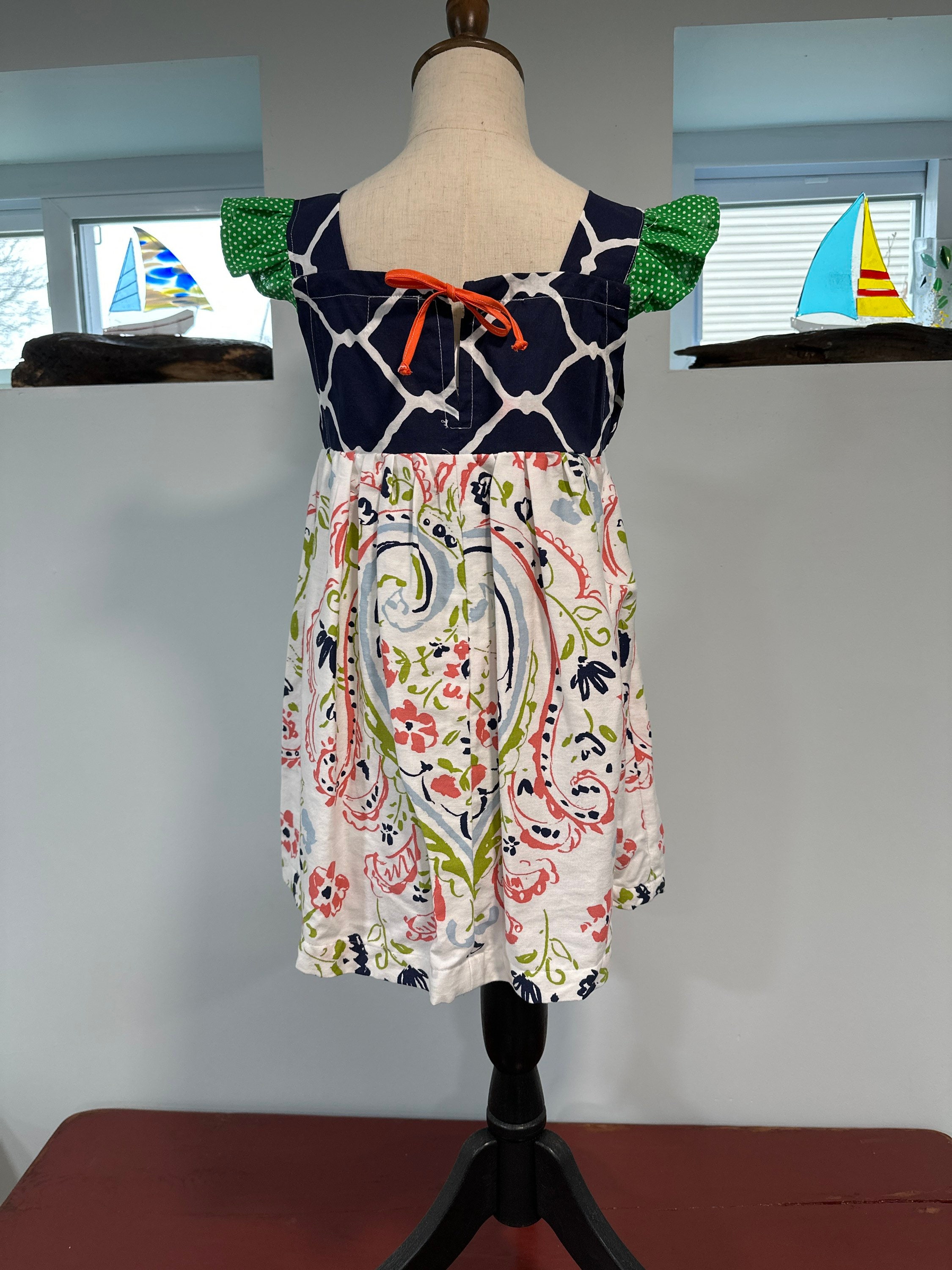 Handmade Reimagined Vintage Sheet and Thrifted Fabric Little Girls ...