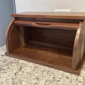 Bread Box, Walnut W/clear Satin Finish - Etsy