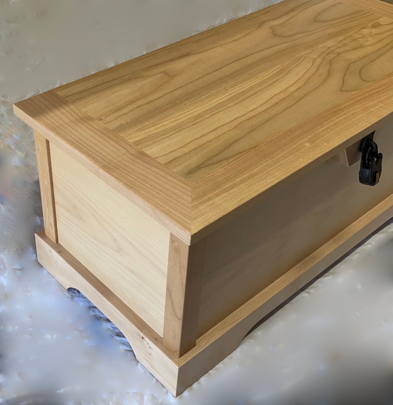 Hope Chest Blanket Chest Maple pictured With Lock Walnut | Etsy