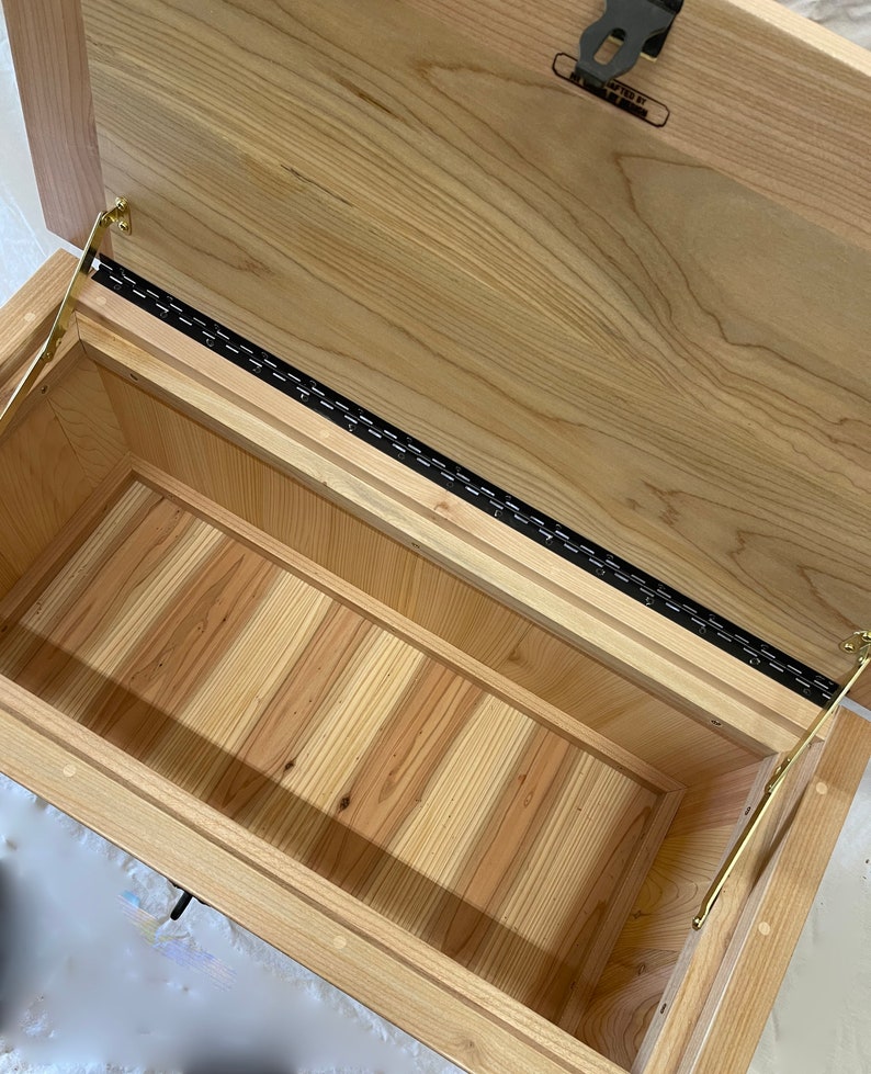 Hope Chest Blanket Chest Maple pictured With Lock Walnut | Etsy