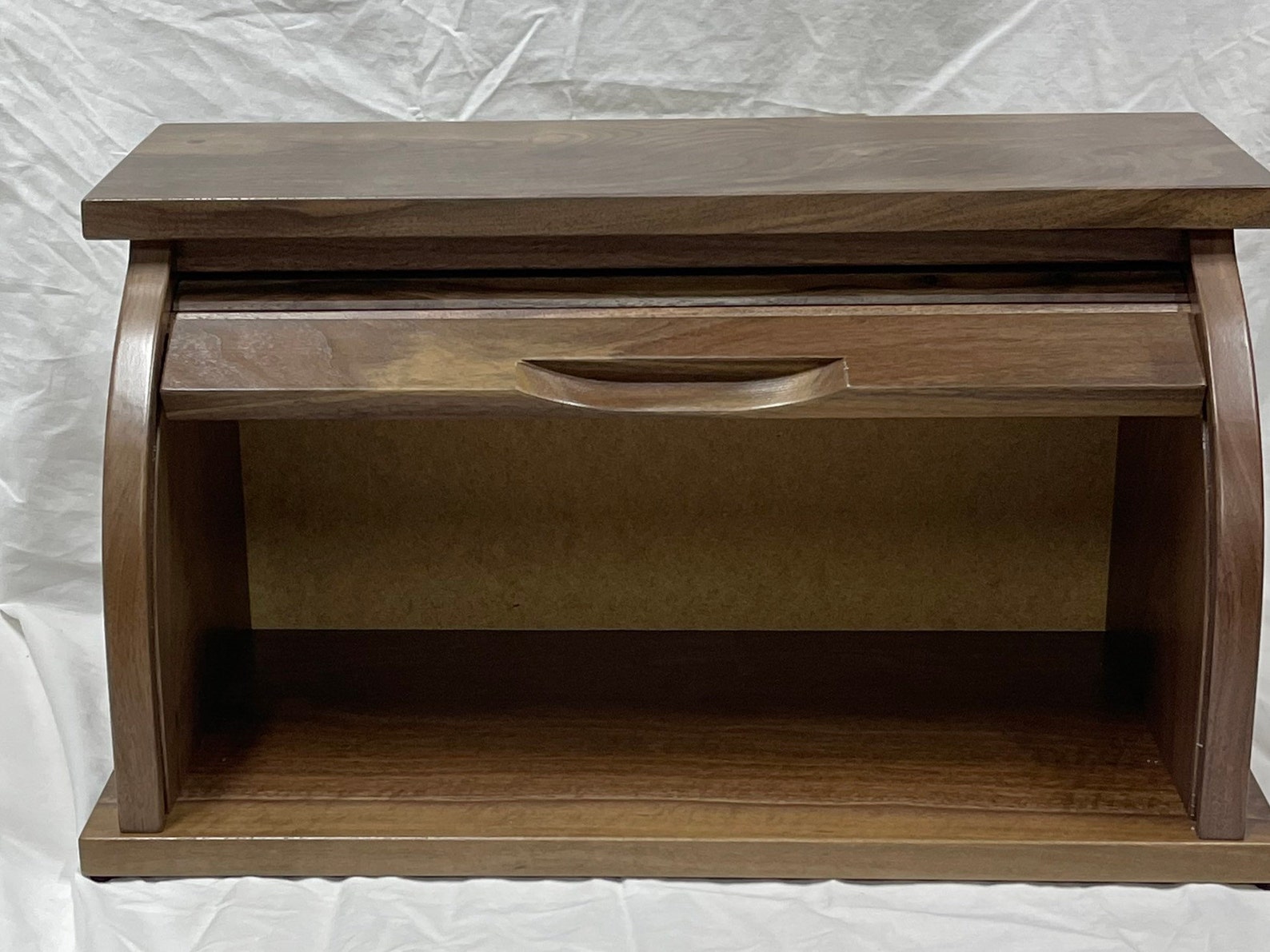 Bread Box Walnut W/clear Satin Finish - Etsy