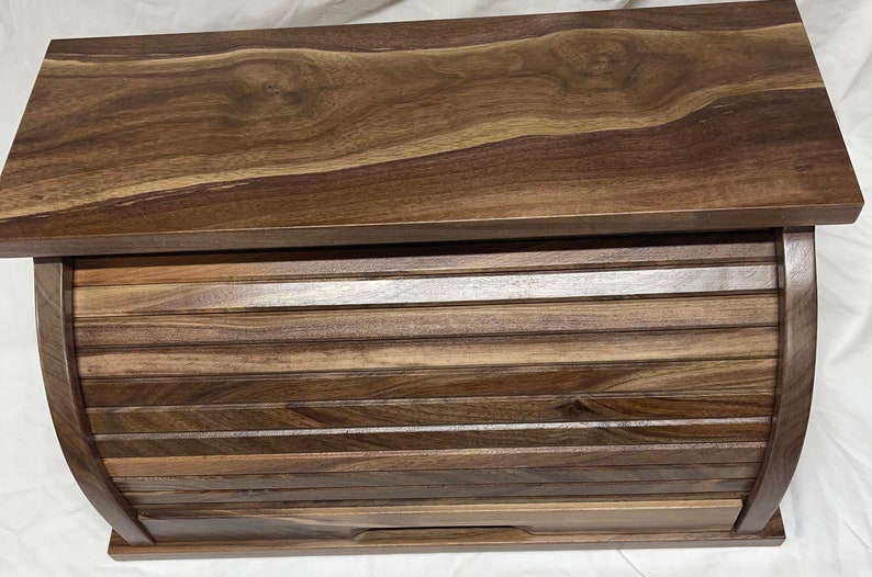 Bread Box Walnut W/clear Satin Finish | Etsy