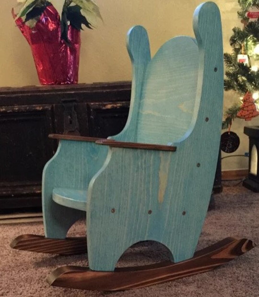 Child's Rocking Chair, Pine, You Choose Colors (with or Without Hearts ...