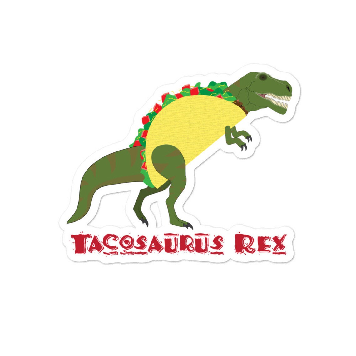 Pegatinas Tacosaurus Rex Taco Lover Sticker Tacos Dinosaur | Etsy