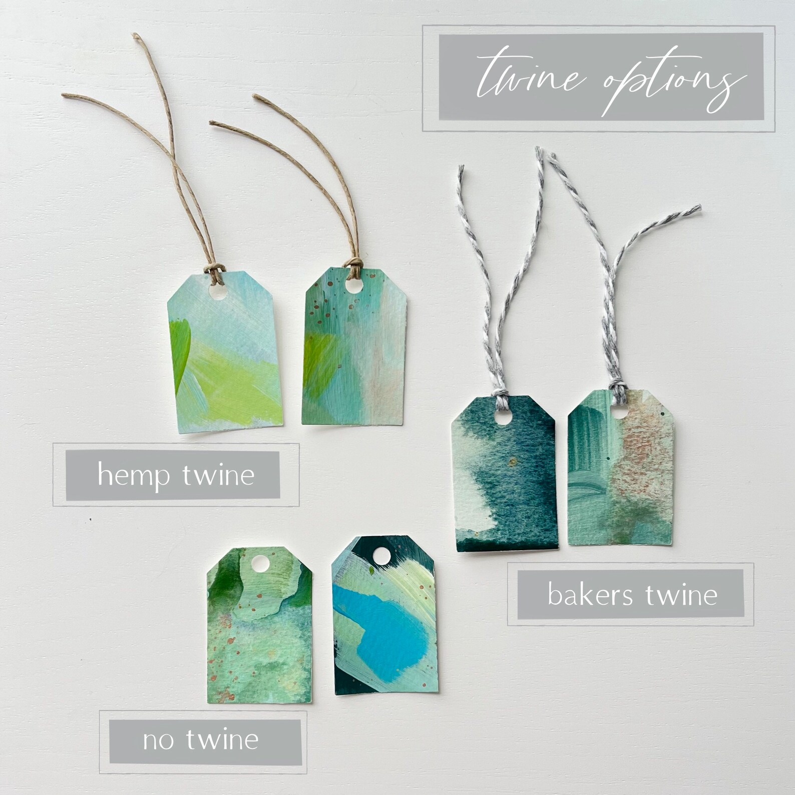 Mini Gift Tags Set of 25 Upcycled Hand Painted Abstract - Etsy