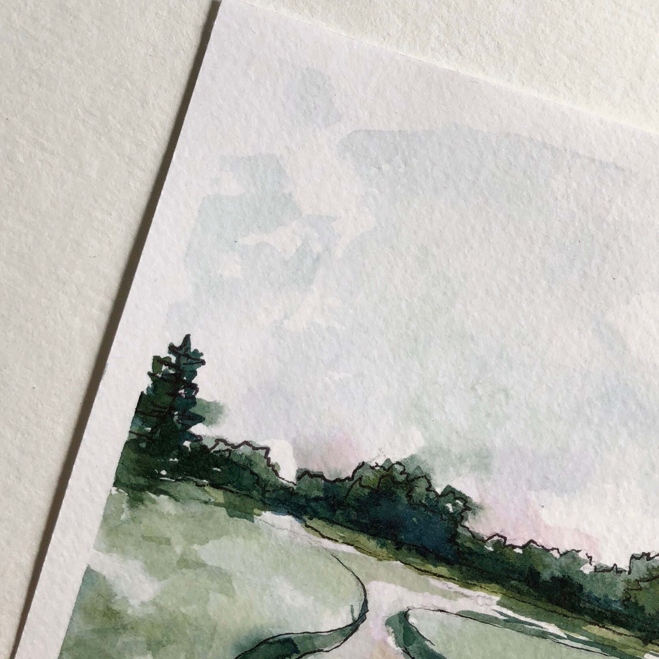 Maine Marsh Series | Abstract Watercolor Landscape | Abstract Landscape ...