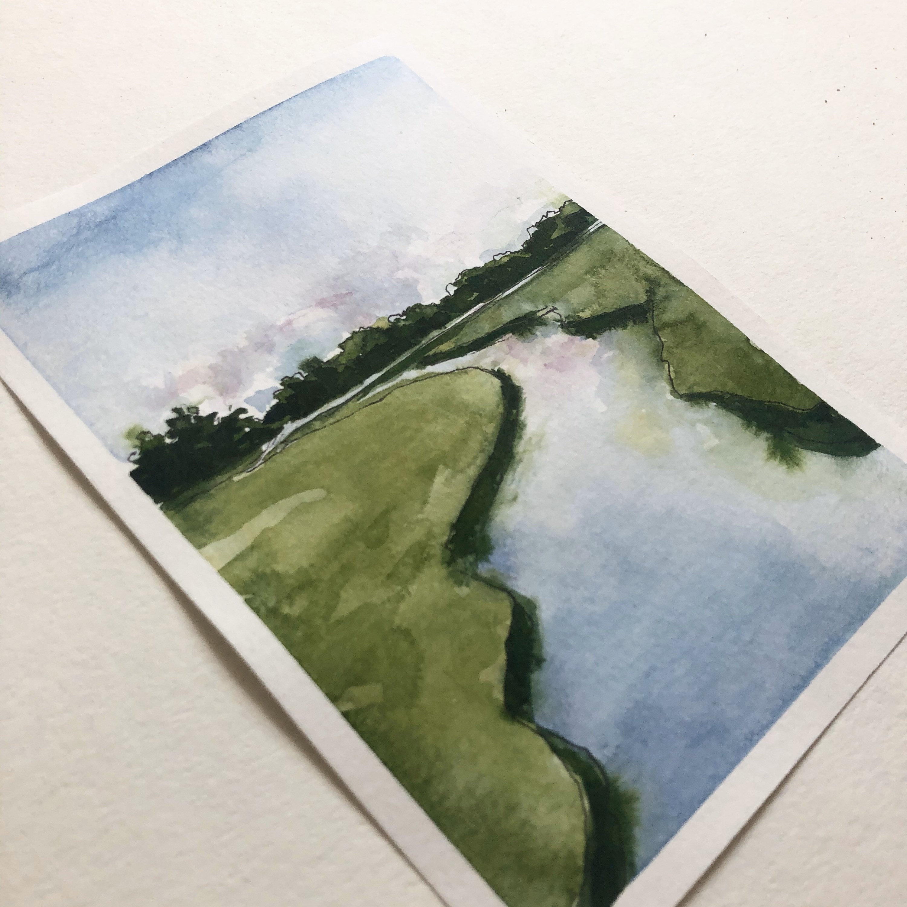 Maine Marsh Series | Abstract Watercolor Landscape | Abstract Landscape ...
