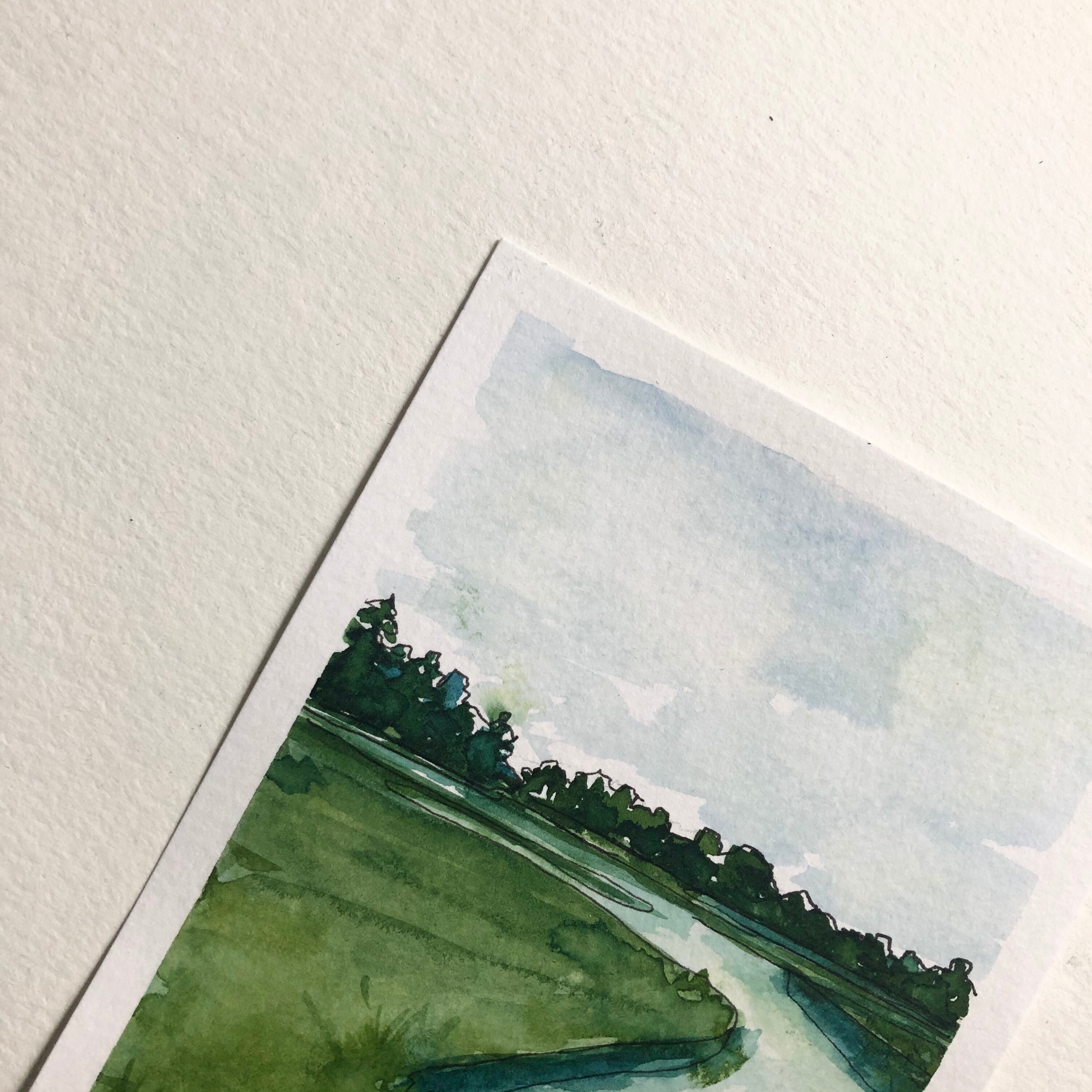 Maine Marsh Series | Abstract Watercolor Landscape | Abstract Landscape ...
