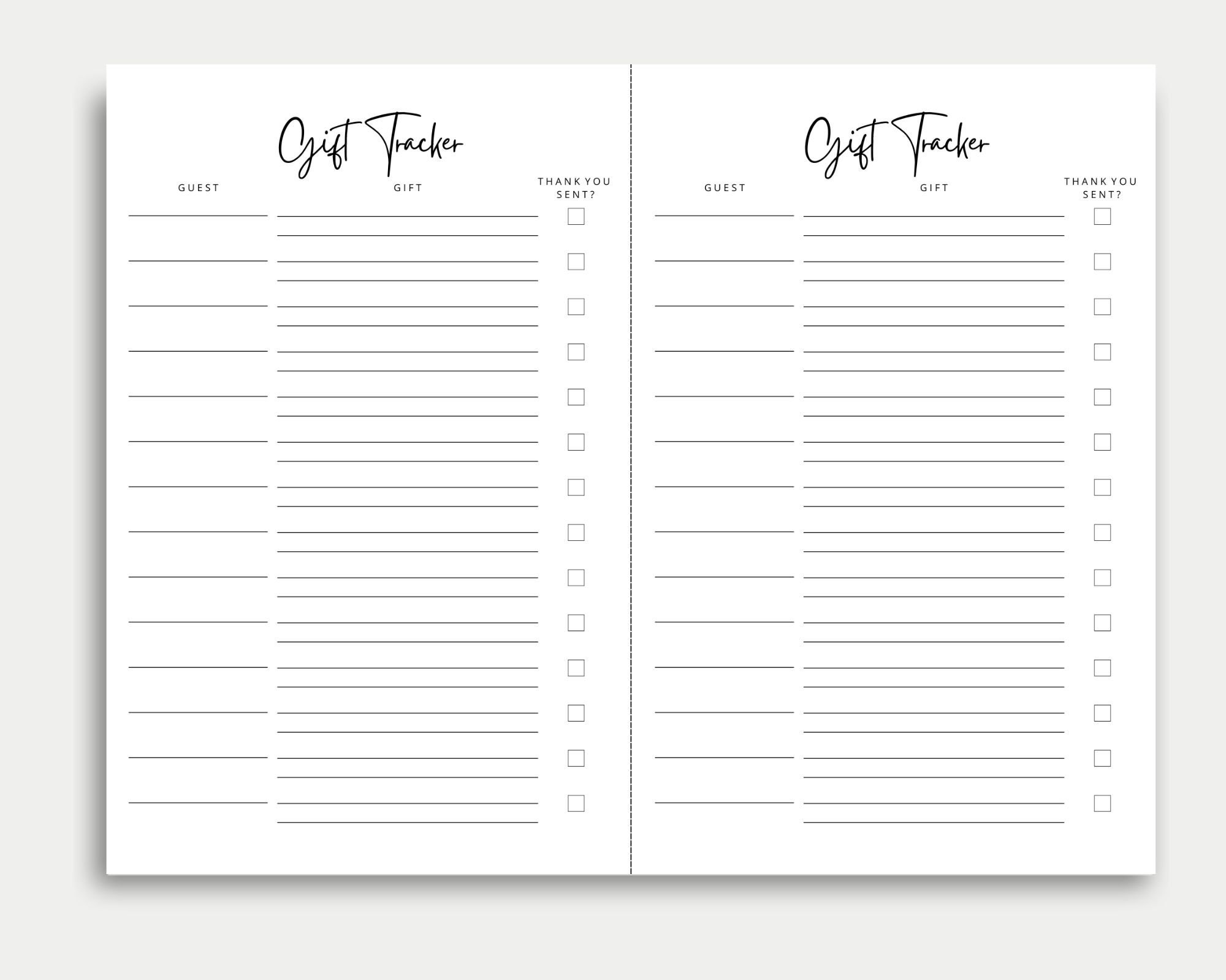 Wedding Checklist Gift Tracker Bundle, Wedding Timeline, Wedding ...