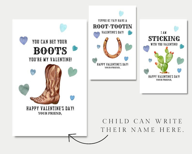 Rodeo Cowboy Western Valentines Day Tags, Rodeo Cowboy Western ...