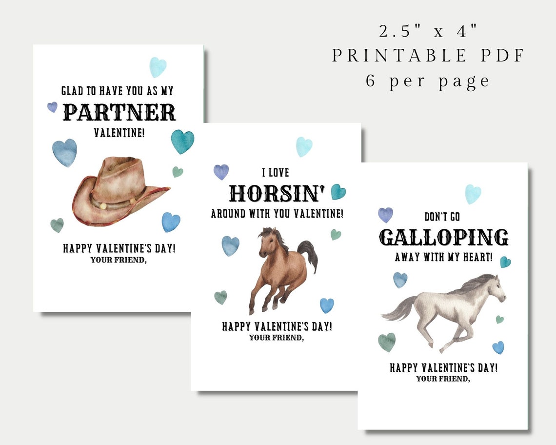 Rodeo Cowboy Western Valentines Day Tags, Rodeo Cowboy Western ...