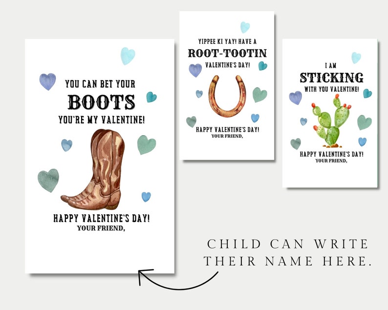 Rodeo Cowboy Western Valentines Day Tags, Rodeo Cowboy Western ...