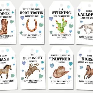 Rodeo Cowboy Western Valentines Day Tags, Rodeo Cowboy Western ...