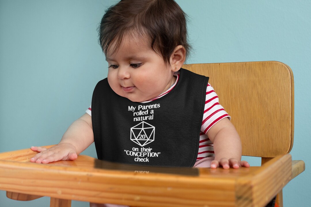 Dnd Baby Bib- "conception Check". Dungeons Dragons RPG Dnd Gaming D&D ...