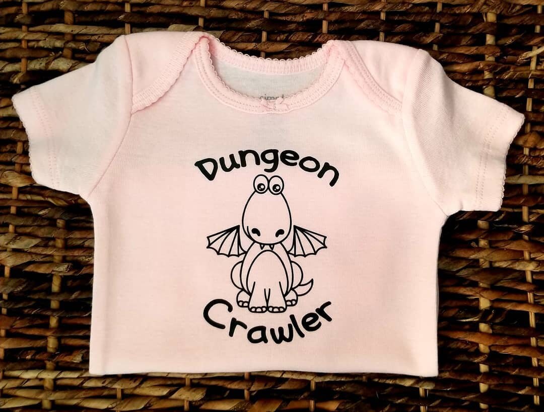 Dnd Baby Shirt- "dungeon Crawler". Dnd Baby, Dnd Gifts, Anime Baby ...