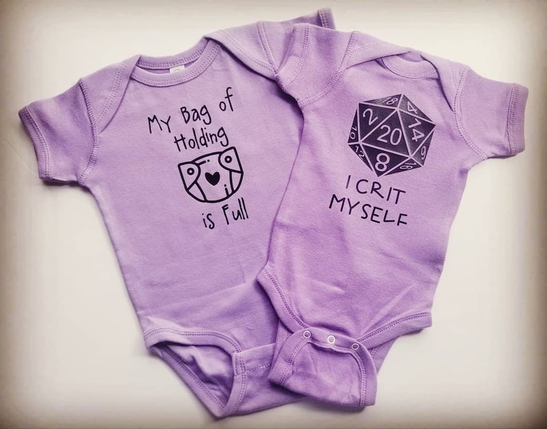 Dnd Baby Set i Crit Myself. Dungeons Dragons RPG - Etsy