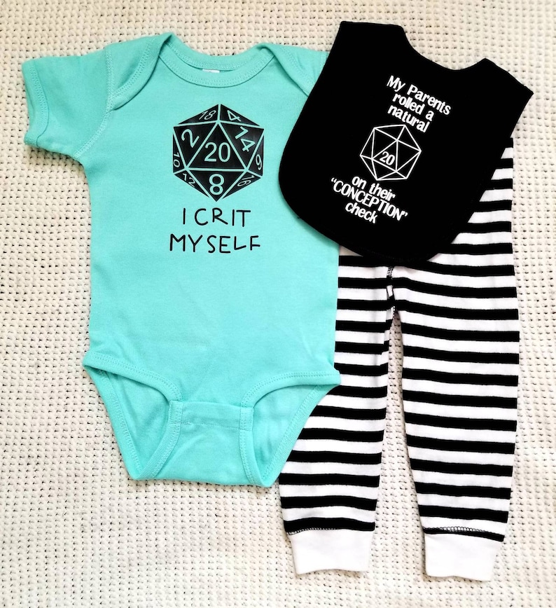 Dnd Baby Set i Crit Myself. Dungeons Dragons RPG - Etsy