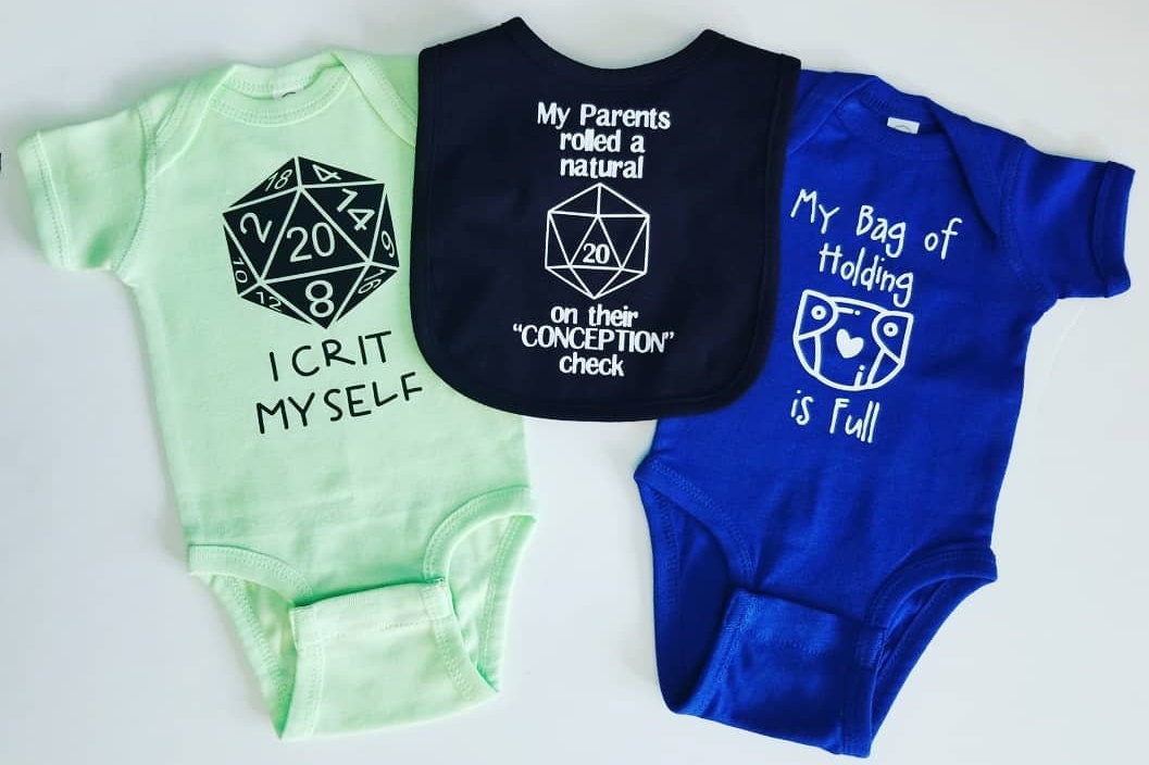Dnd Baby Bib conception Check. Dungeons Dragons | Etsy