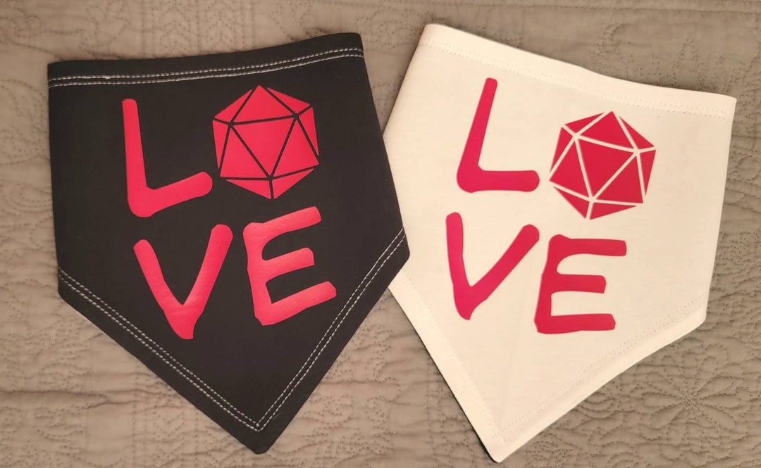 Dnd Baby Bandana Bib- "love". Dungeons Dragons RPG Dnd Gaming D&D ...