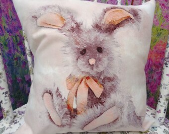 Rabbit cushion | Etsy
