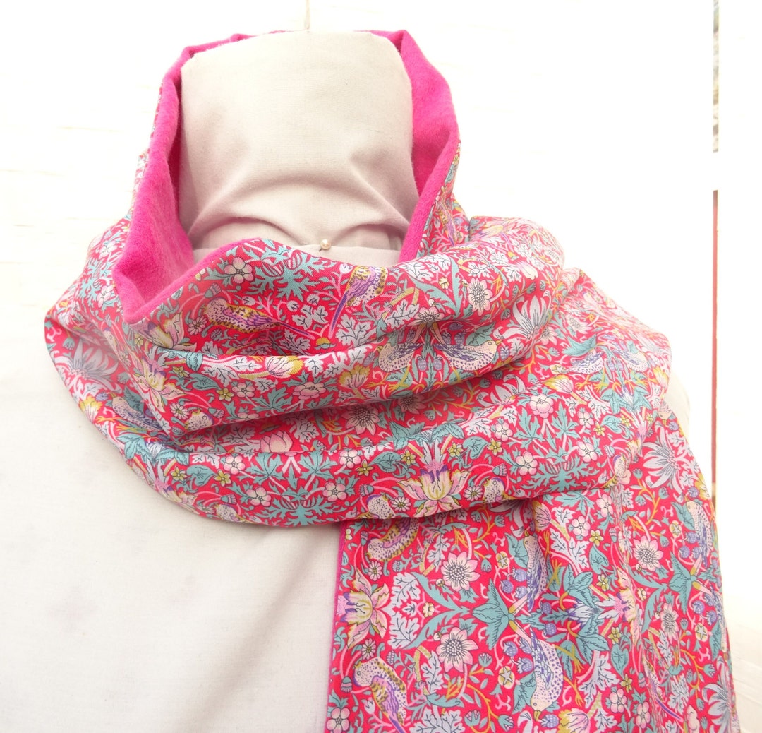 Liberty of London Print Strawberry Thief Long Scarf. Limited Edition ...