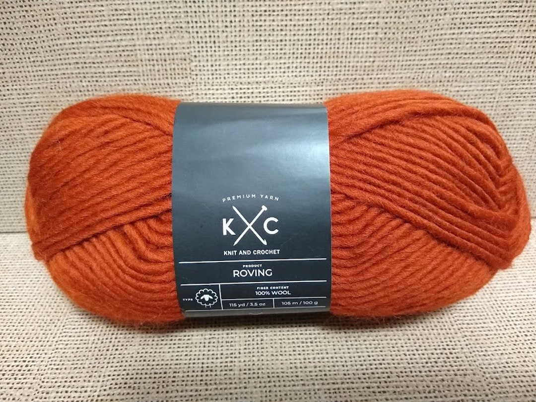 K&C / Buttercream Roving Yarn / Rust / 100% Wool / 115 Yards - Etsy