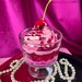 Hug Me Candy Heart Pink Pudding Layered Dessert With Cherries on the ...