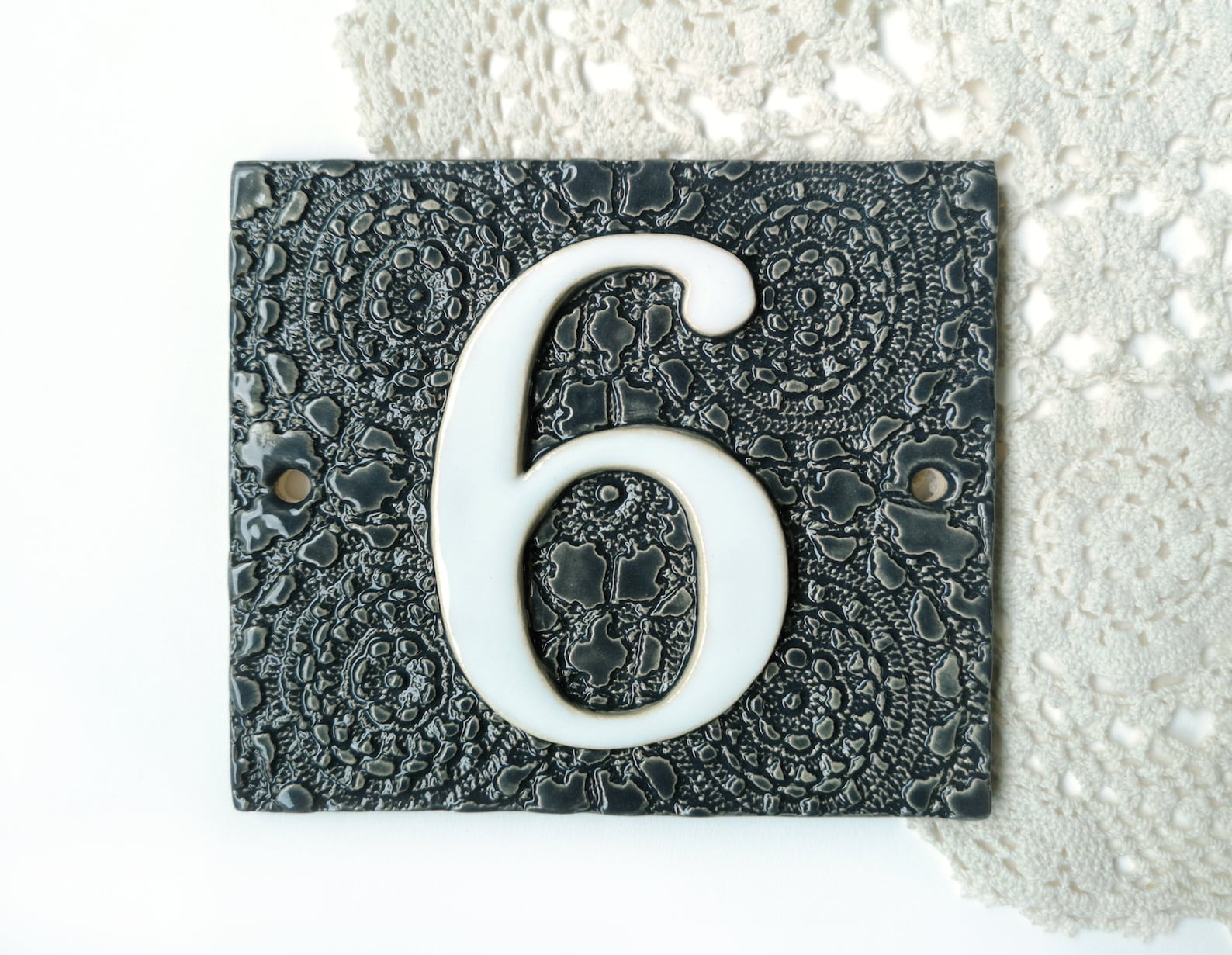 Vintage Bronze Housenumber Sign Unique Personalized Housenumber Plaque ...