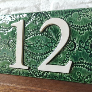 Emerald Green Housenumber Sign Vintage | Personalized Housenumber ...
