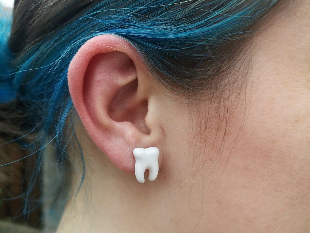 Tooth Earrings Dental Assistant Dental Hygienist Handmade Tooth Gift ...