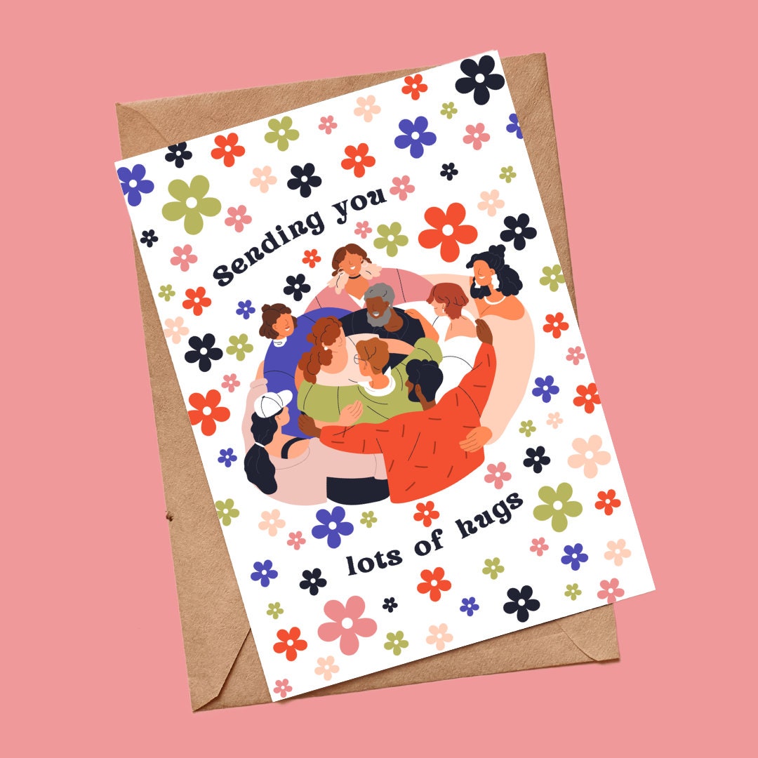 Big Hug Floral Sympathy Card | Condolences | Thinking of You ...