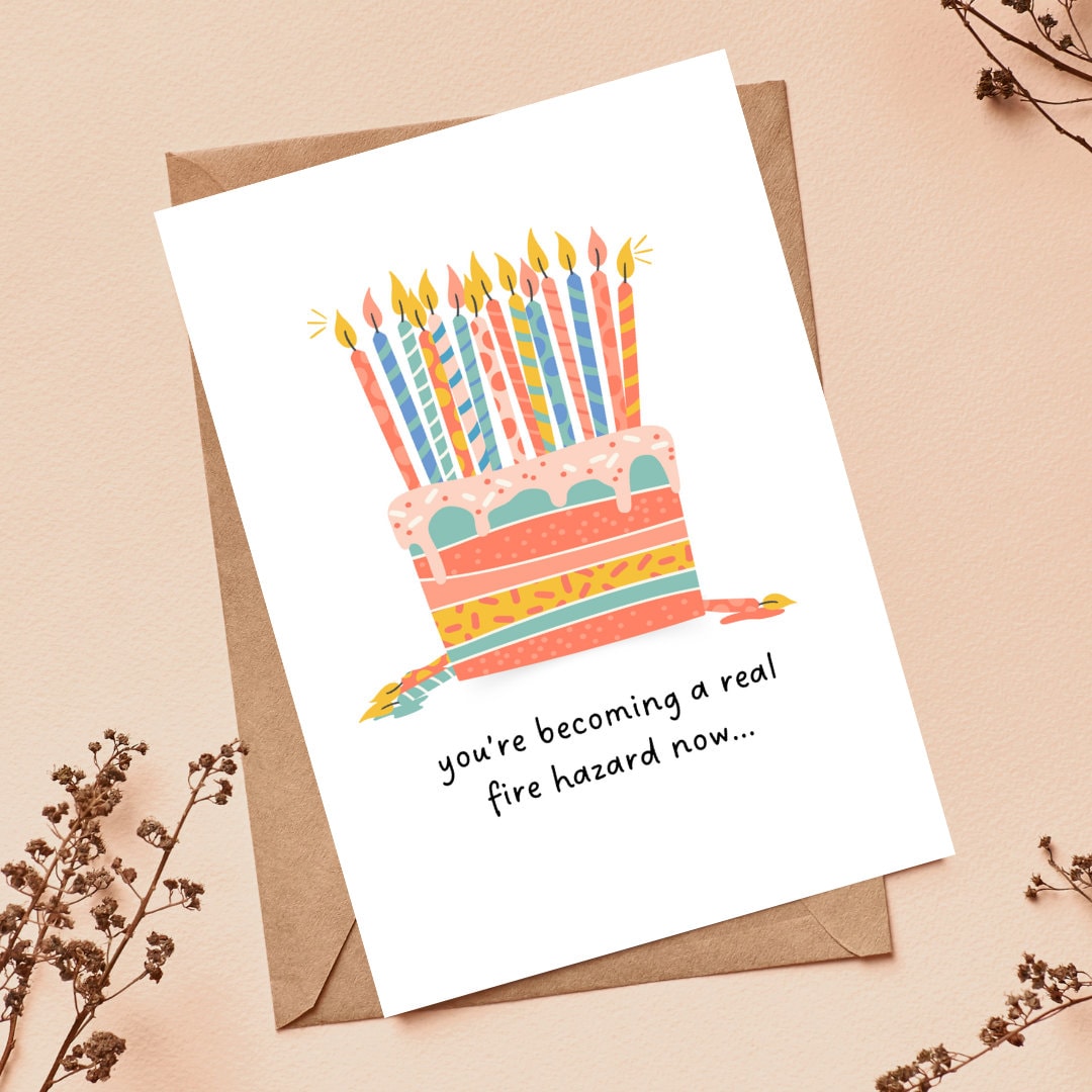 Funny Birthday Card | Getting Old Joke Card | Joke Birthday Card ...