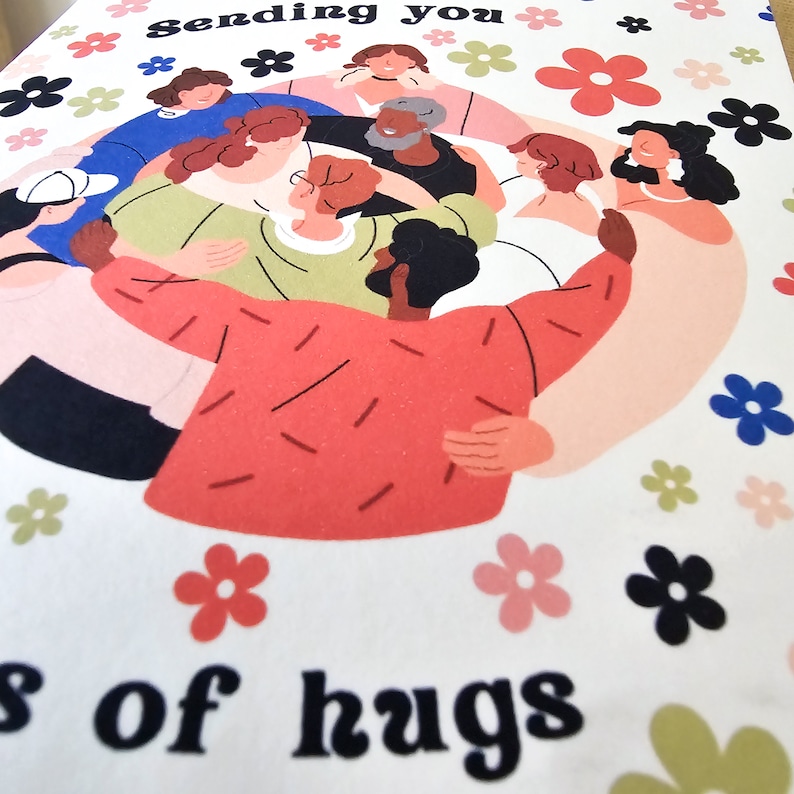 Big Hug Floral Sympathy Card | Condolences | Thinking of You ...