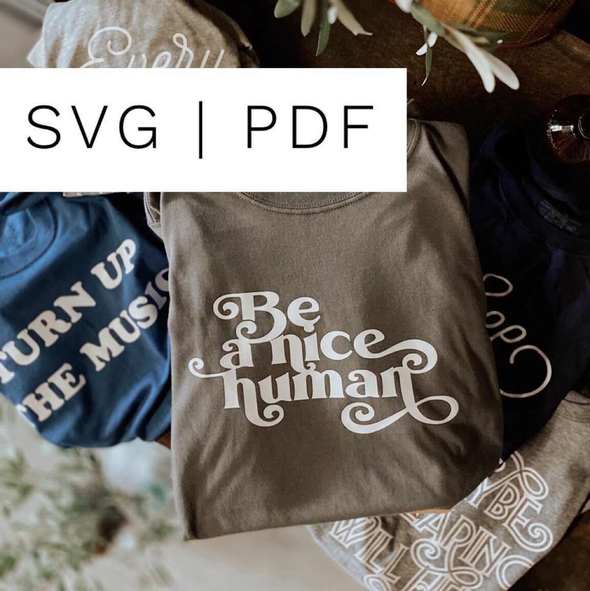 Be a nice human SVG laser cut file wooden sign digital | Etsy