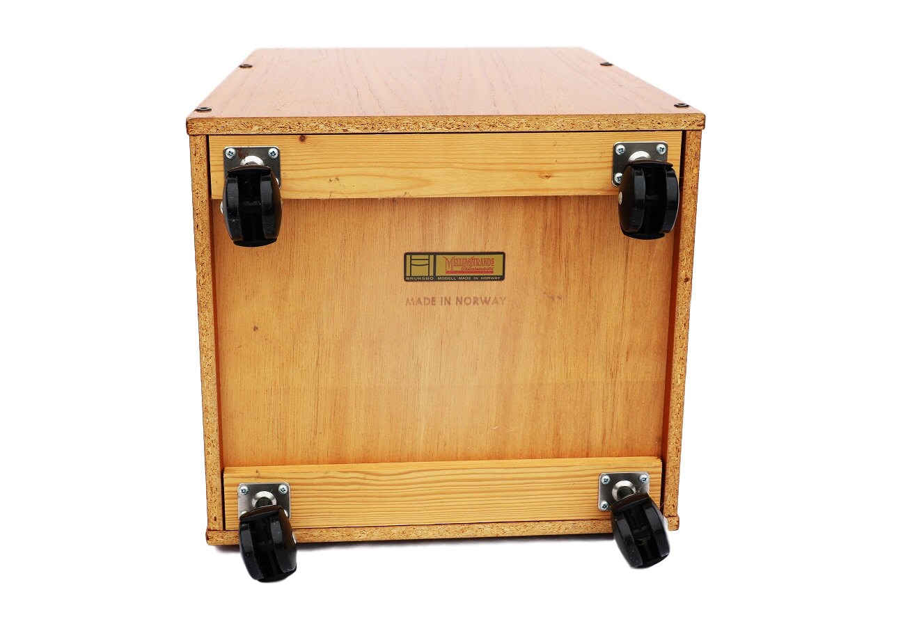 BRUKSBO Norway Teak Rolling Magazine Rack - Etsy