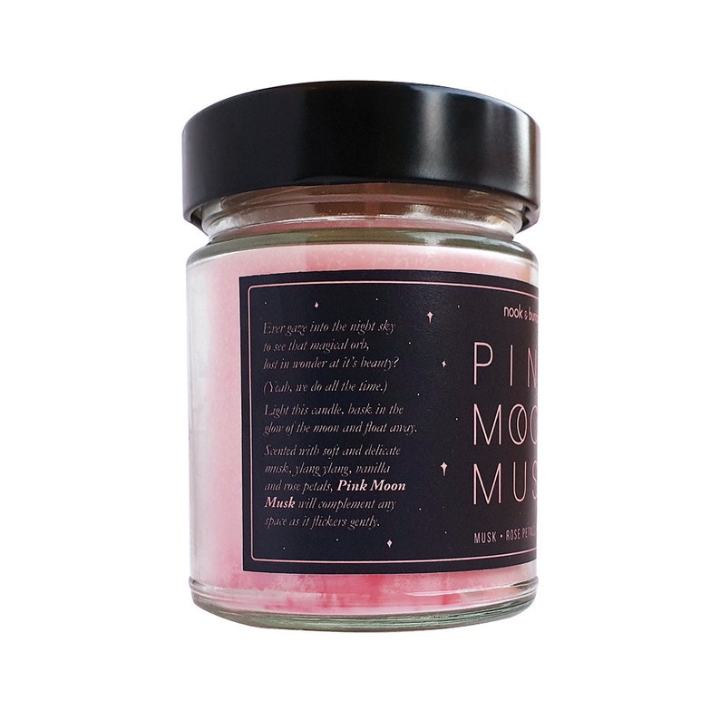Pink Moon Musk Nook and Burrow Soy Wax Gift Candle - Etsy Australia