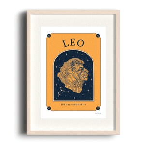 Leo A4 Print - Etsy