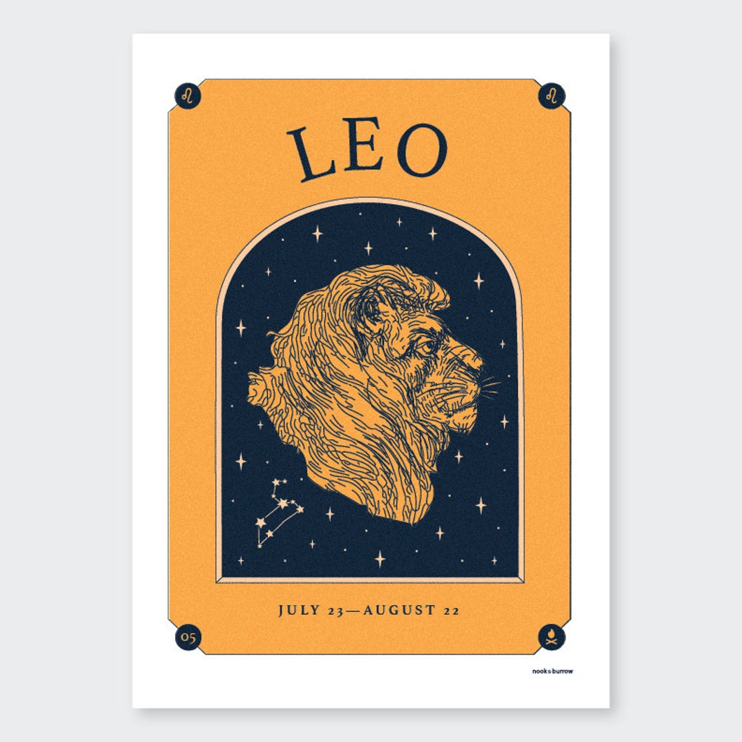 Leo A4 Print - Etsy