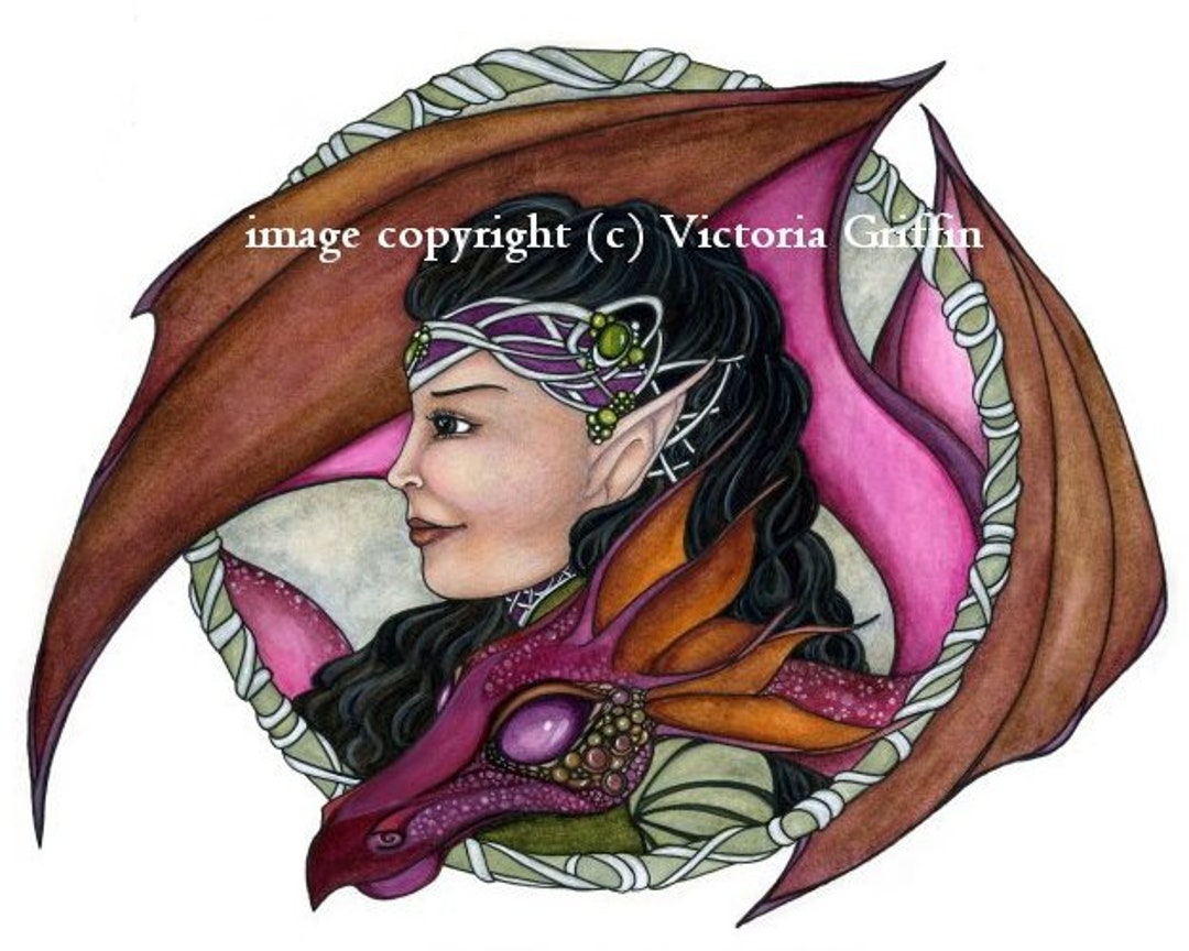 Printable Dragon Art, Fairy Art, Fantasy Art, Digital Download, Instant ...
