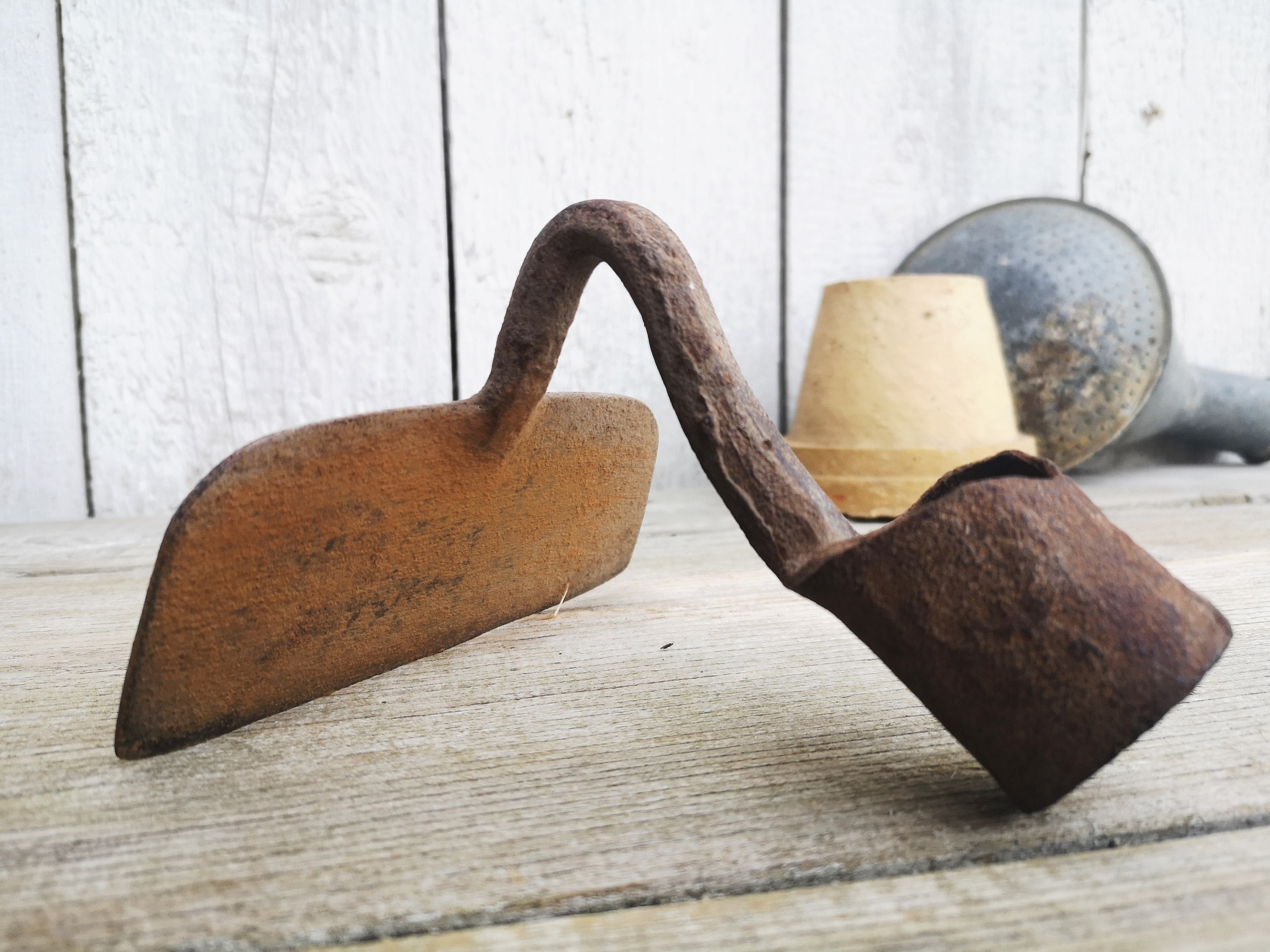 Azada oxidada vieja cabeza de azada / 125 cm de ancho / chip | Etsy