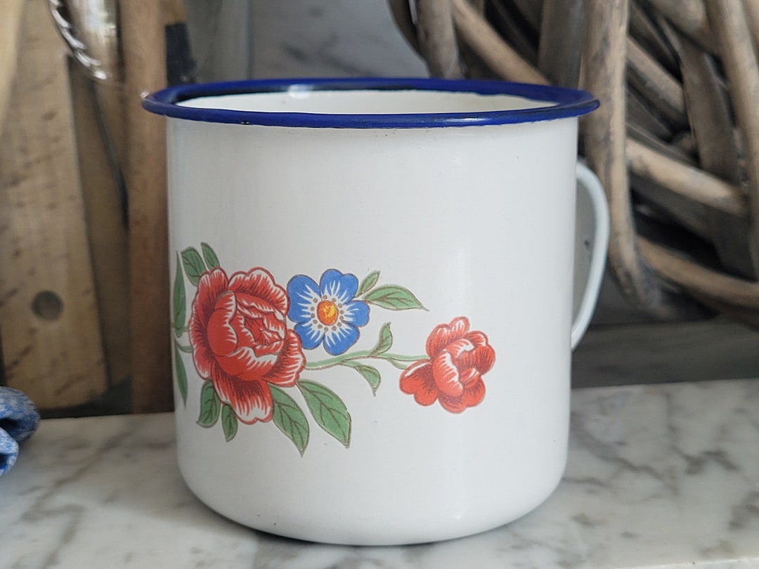 Old Enamel Mug / Vintage Enamel Mug / Camping Mug - Etsy