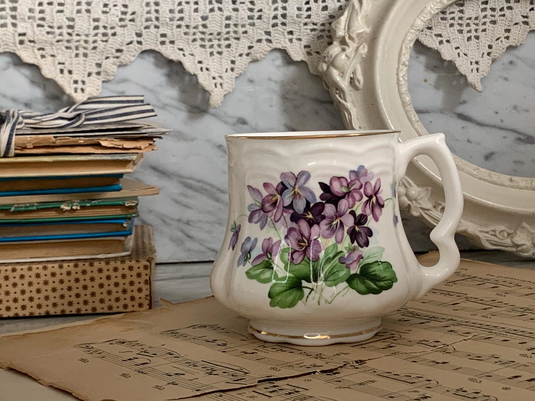 Vintage Coffee Pot With Violets / Royal Victoria Violets / Fine Bone ...