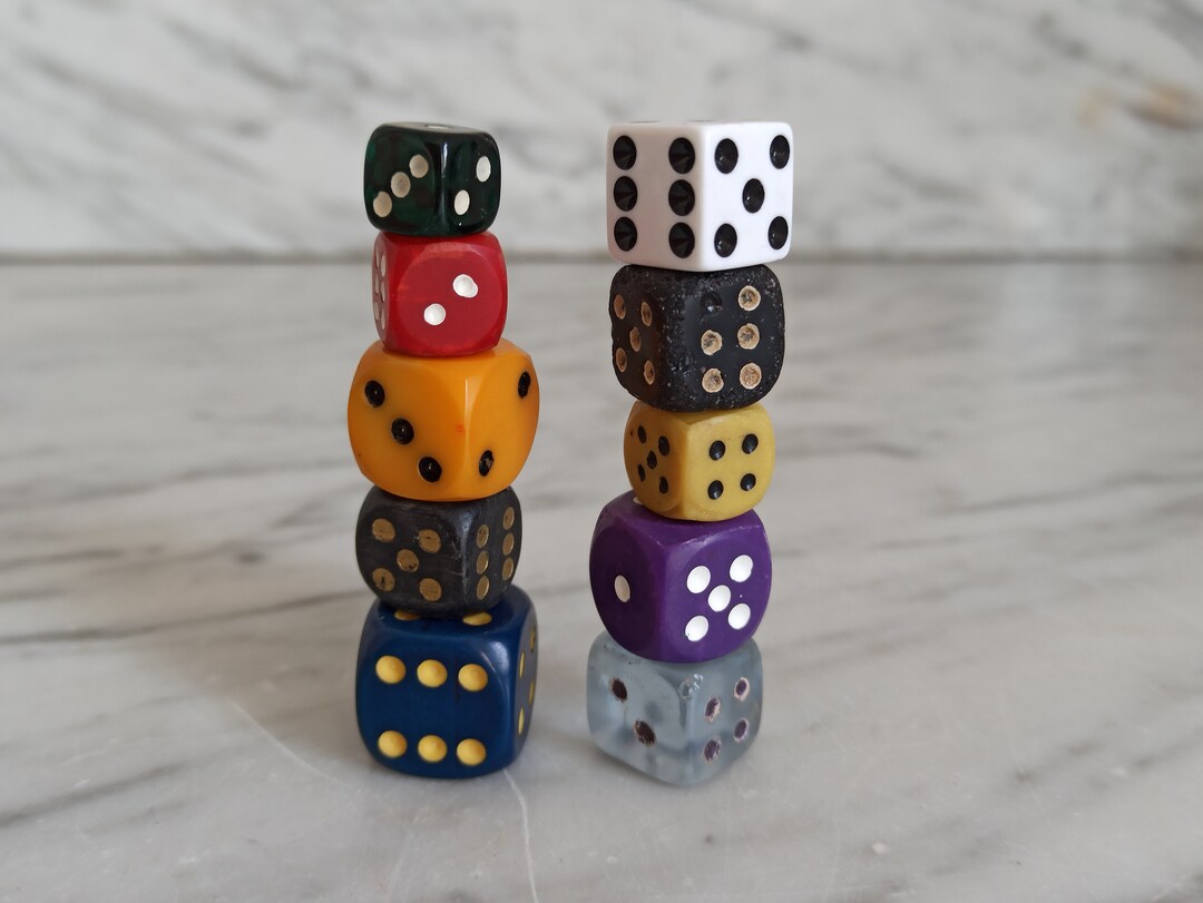 10 Different Dice / Mixed Lot of Colorful Dice - Etsy