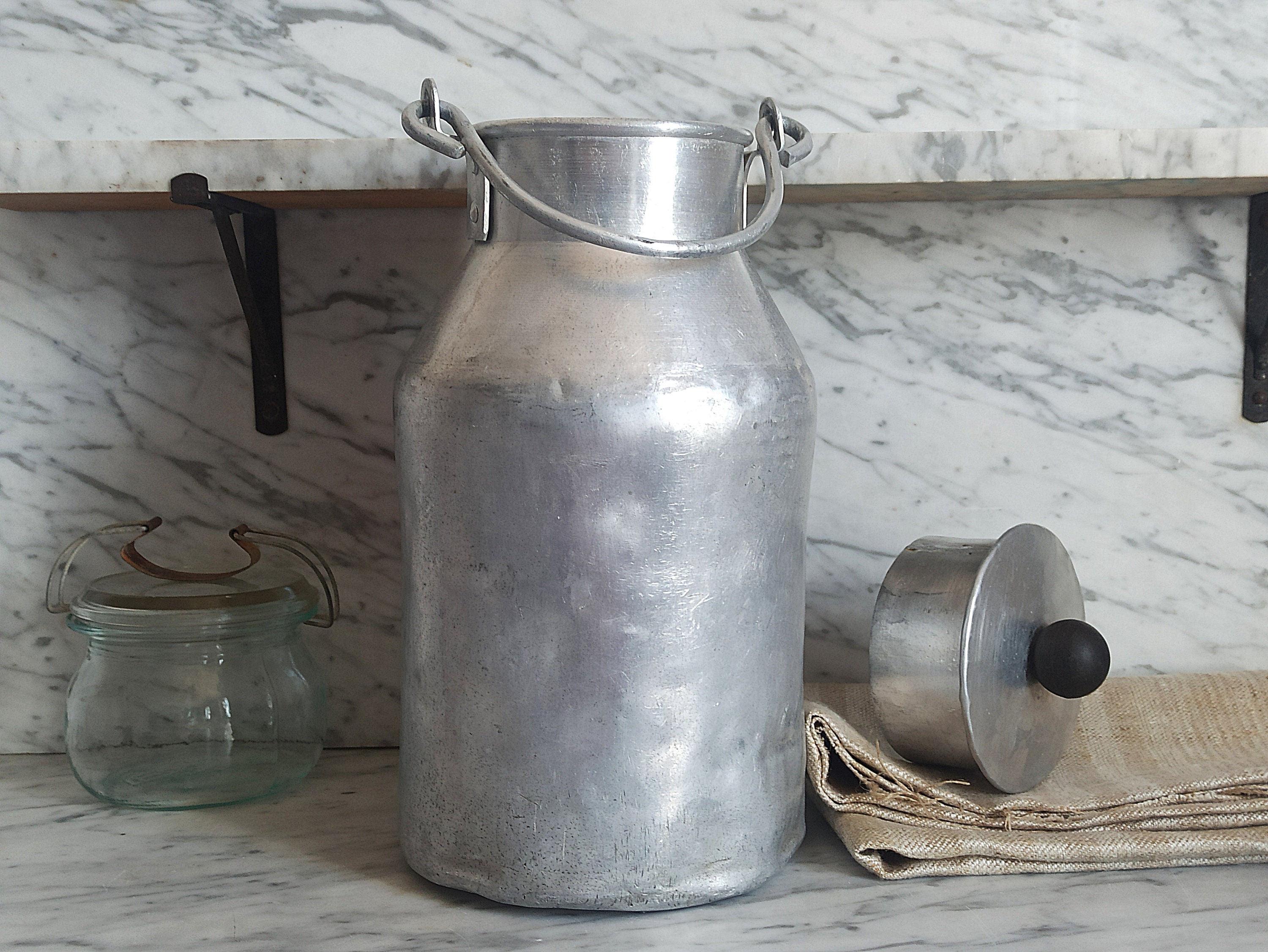 Jars & Containers Home & Living farmhouse decor Aluminium milk jar whis ...
