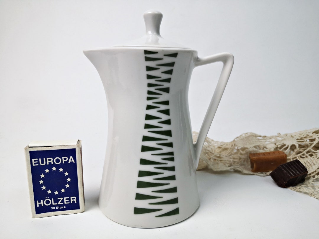 Small Mocha Pot / Coffee Pot / Coffee Pot With Green Pattern / Teapot ...