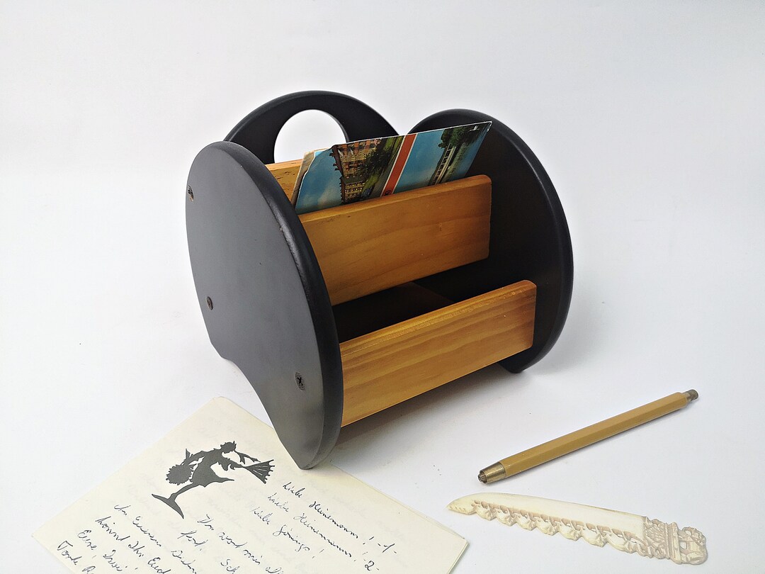 Letter Holder / Desk Accessory Mid Century / Letter Stand / - Etsy