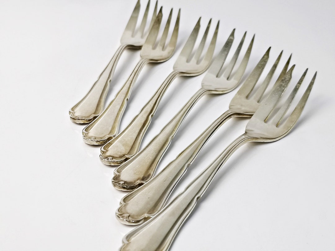 6 Pcs Wilkens Cake Forks Model Martin 90s Silver Edition / Silver ...