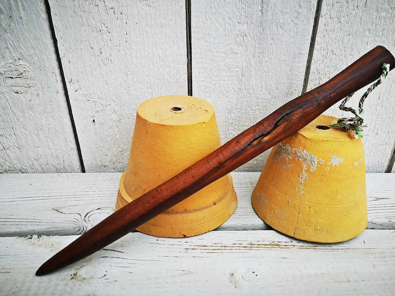 Vintage wooden garden dibble tool bulb planter Garden | Etsy