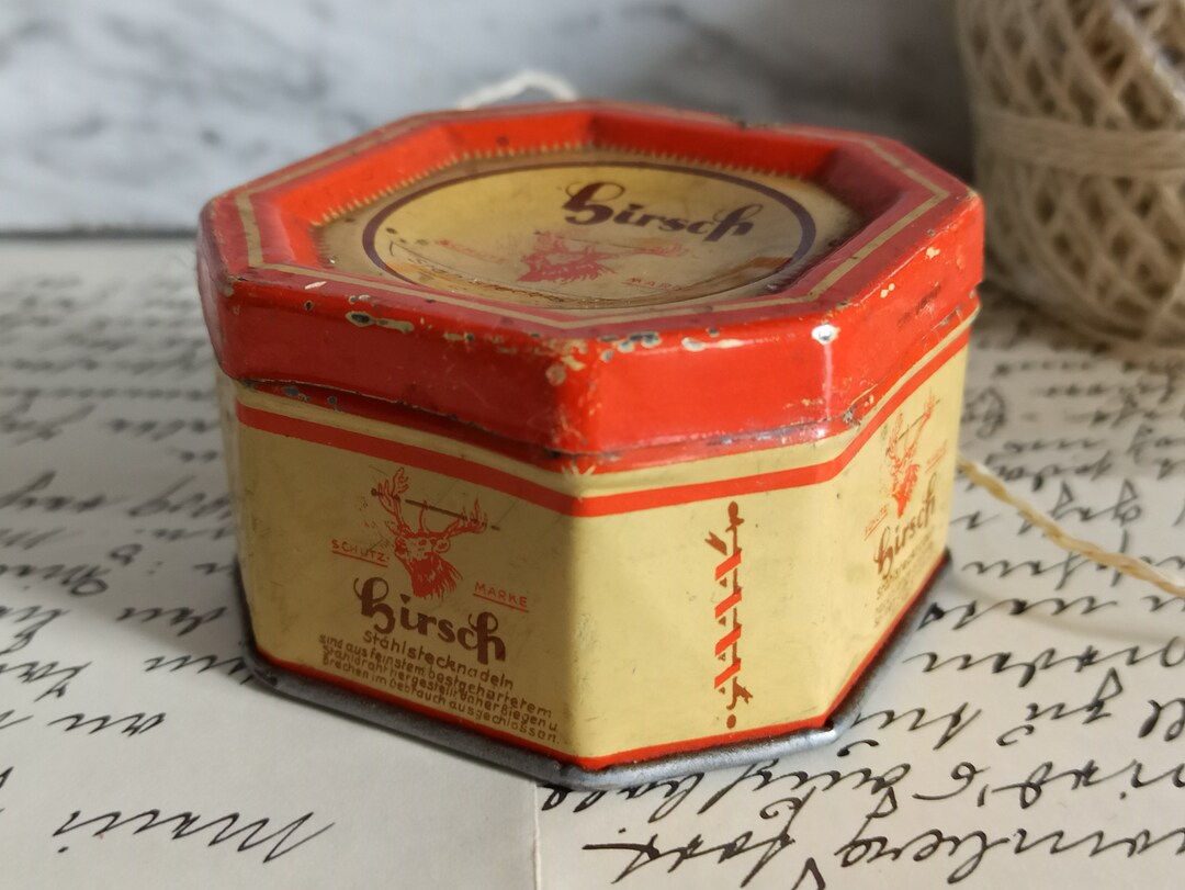 Vintage Tin Can / Tin Box / Tin Can Pins / Collector's Tin - Etsy