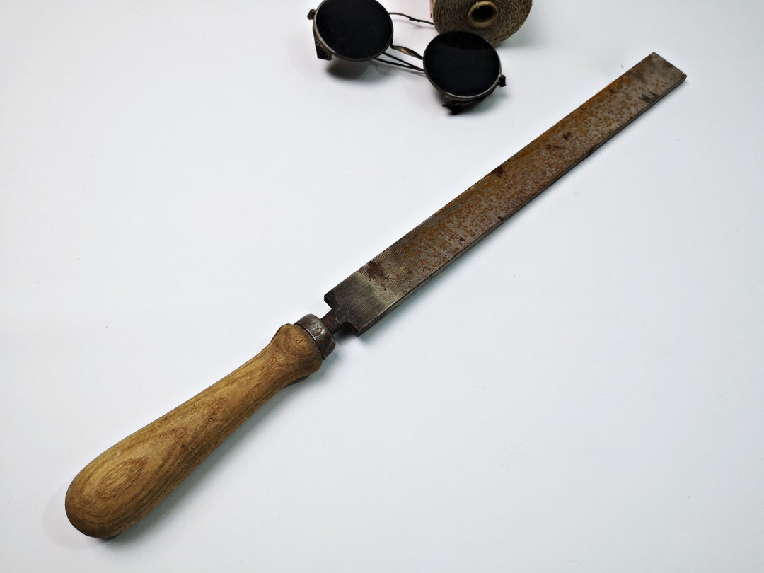 Vintage Flat File / File With Wooden Handle / Iron File / Rasp / WMW ...